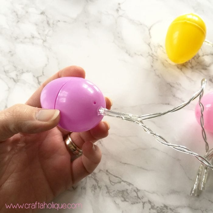 Easter Craft Project! How to Make Easter Egg Fairy Lights - Craftaholique