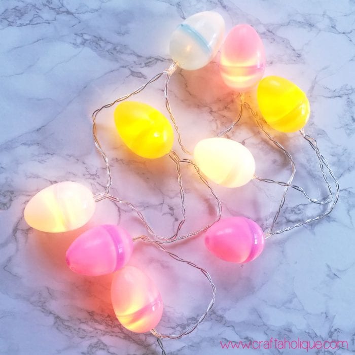 Easter Craft Project! How to Make Easter Egg Fairy Lights - Craftaholique