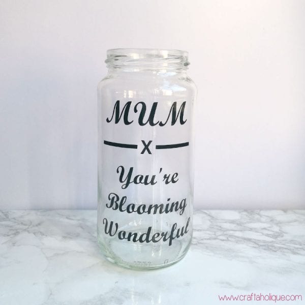 Mother's Day Craft Project: Upcycled Jam Jar Vase! - Craftaholique
