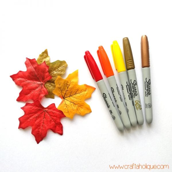 Leaf Art Craft Project with Sharpie Pens | Craftaholique