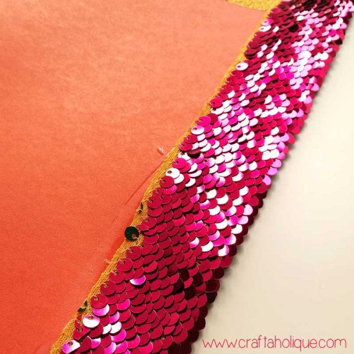 Reversible Mermaid Sequin Fabric Notebook Tutorial - Craftaholique