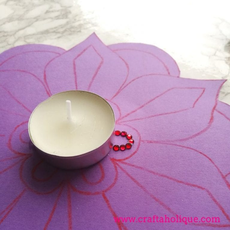 DIY Diwali Tea Light Decor with Bostik White Glu - Craftaholique