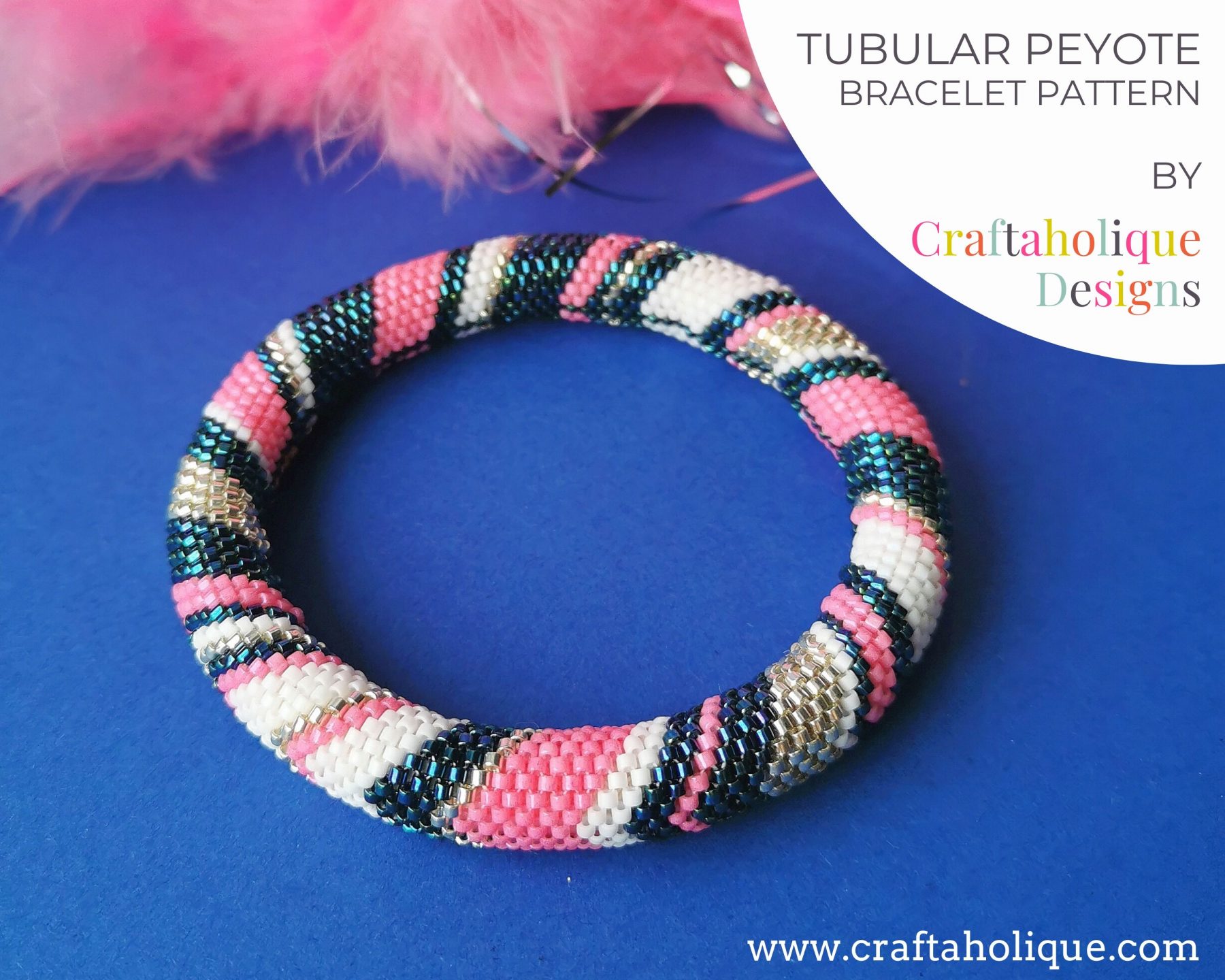 Chevron Tubular Peyote Bracelet Pattern - Craftaholique